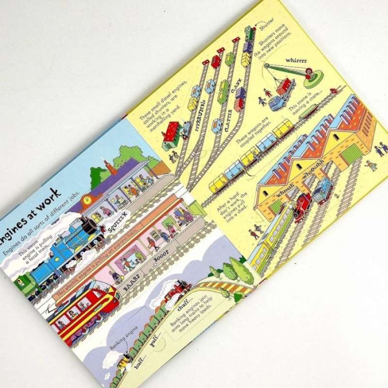 Promo Usborne Look Inside Trains With Over 50 Flaps to lift Diskon 23% ...
