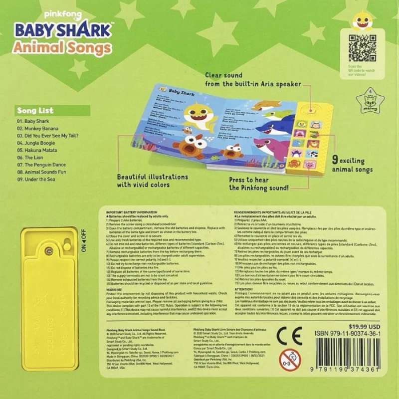 Promo PINKFONG BABY SHARK SONGS SOUND BOOK SING ALONG NURSERY RHYMES ...