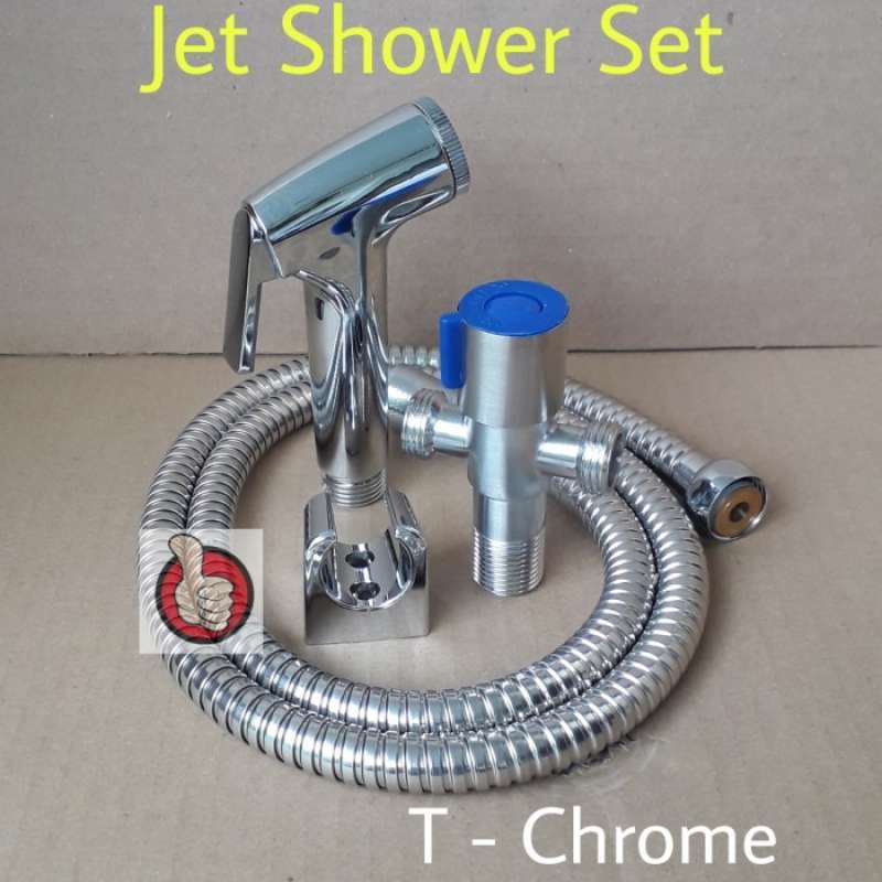 Jual Paket Jet Shower + Stop Kran Shower Double T - Type T Di Seller ...