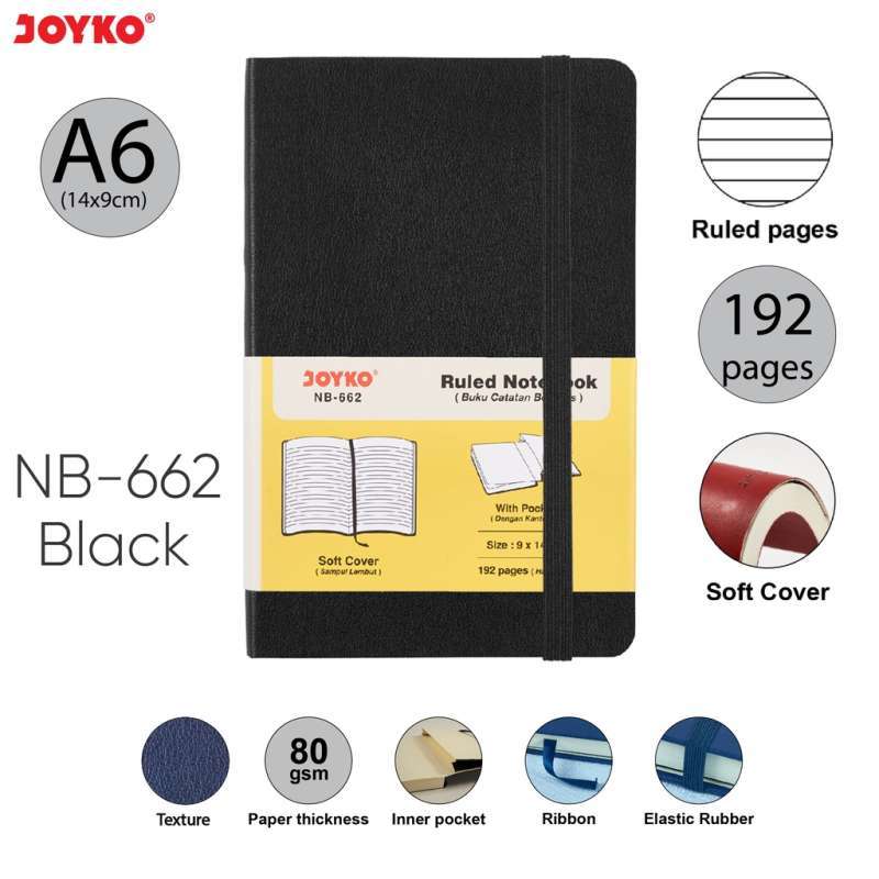 Jual Notebook Nb 662 Buku Tulis Catatan Diary Agenda Joyko Soft Cover - A6-ruled Dark Green Di ...