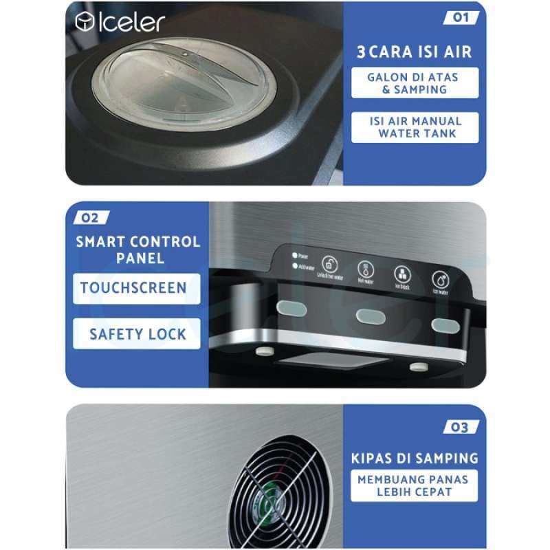 Jual Iceler Mesin Es 3 In 1 Bisa Air Panas Air Es Dan Es Batu Galon ...