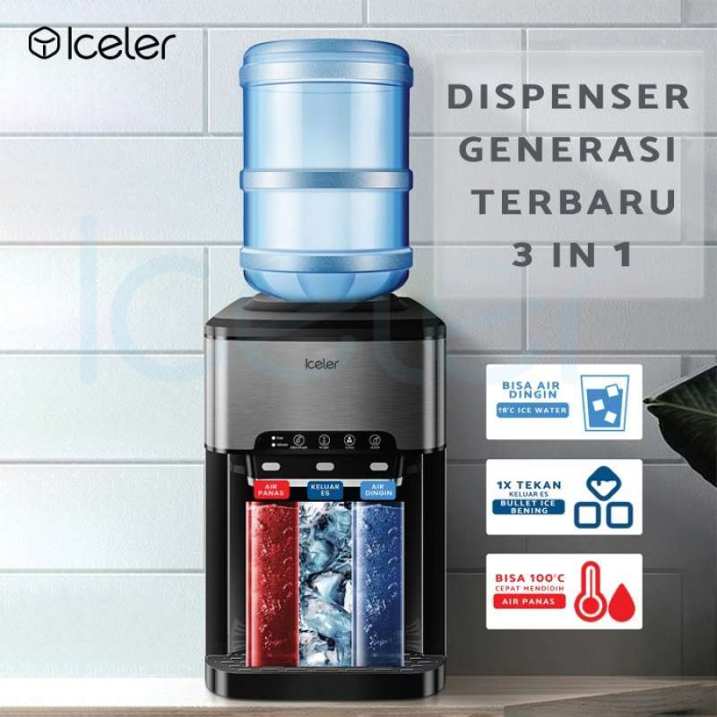 Jual Iceler Mesin Es 3 In 1 Bisa Air Panas Air Es Dan Es Batu Galon ...