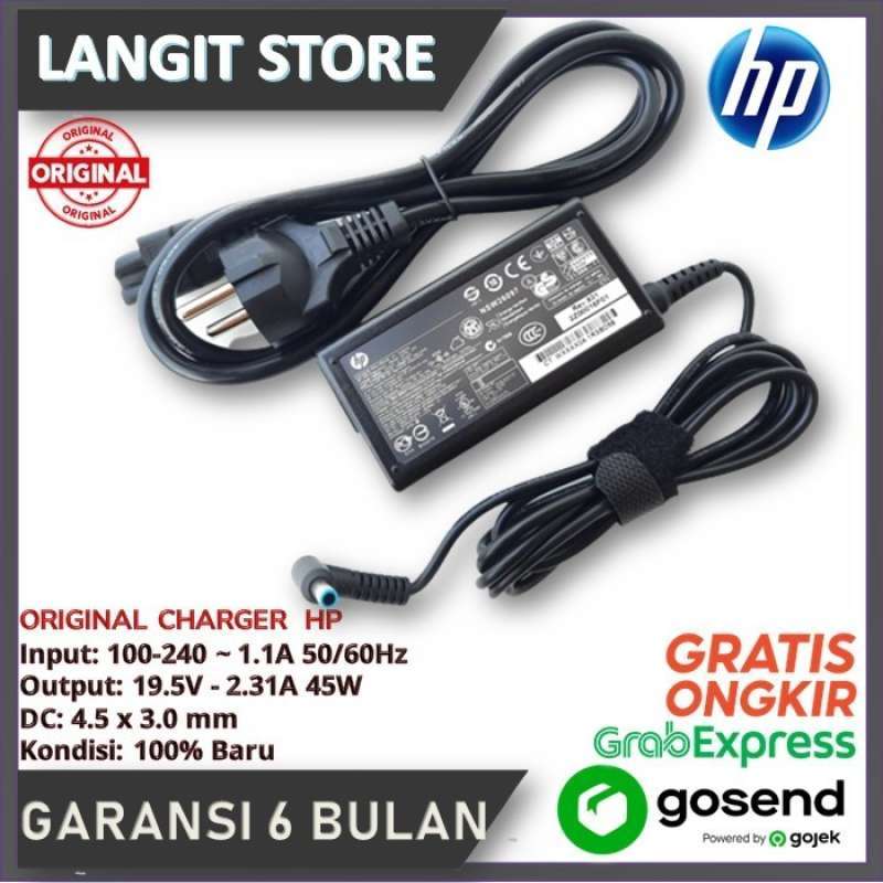 Promo Charger Laptop Hp 19.5V 2.31A 45W/ Dc 4.5X3.0Mm Blue Pin Original Diskon 17% di Seller ...
