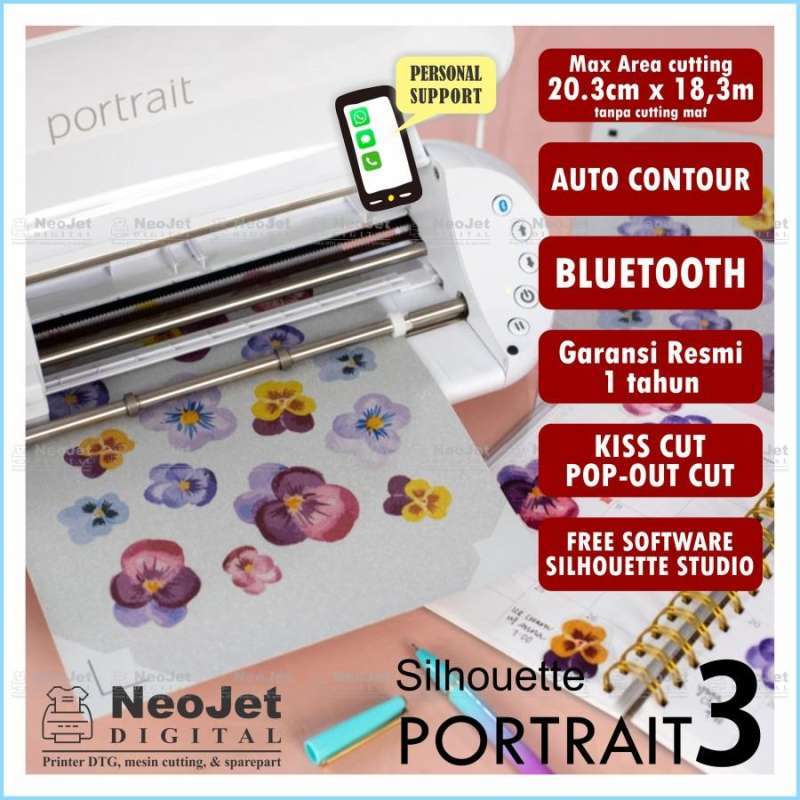 Jual Mesin Cutting Sticker Stiker Sablon Silhouette Cameo Mini Portrait ...