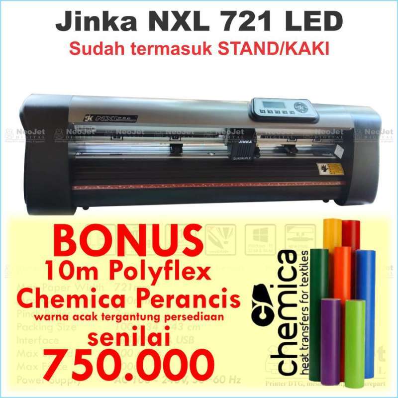 Jual Mesin Cutting Sticker Jinka 721 Nxl 60cm Led Cutting Plotter ...