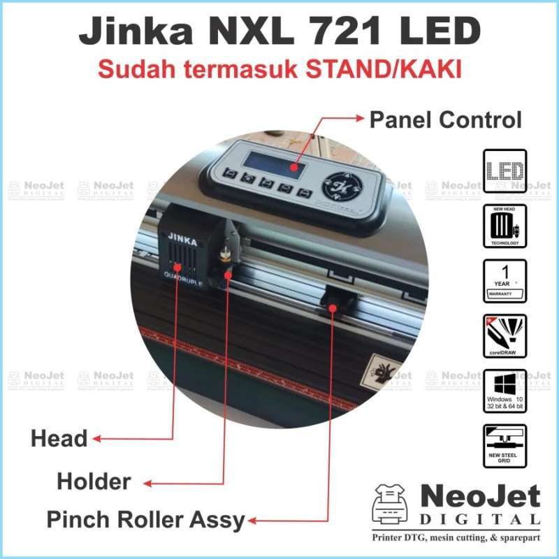 Jual Mesin Cutting Sticker Jinka 721 Nxl 60cm Led Cutting Plotter ...