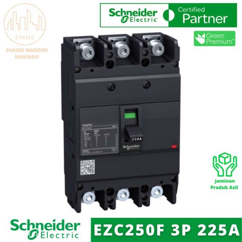 Promo MCCB 3 Phase 225 Ampere 3P 225A OriginalSNI Schneider EasyPact ...