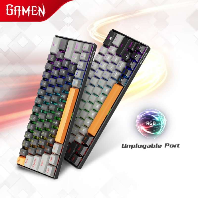 Promo GAMEN Titan III Mechanical Switch Blue Gaming Keyboard Wired RGB ...
