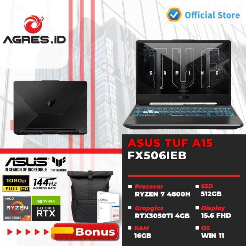 Jual ASUS TUF A15 FA506IEB - RYZEN 7 4800H 16GB 512SSD RTX3050TI 4GB ...