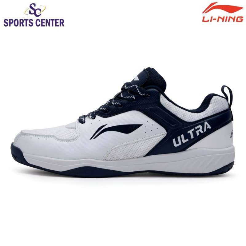 Promo New Sepatu Badminton Lining Ultra Speed Aytt043 White / Navy - 46 ...