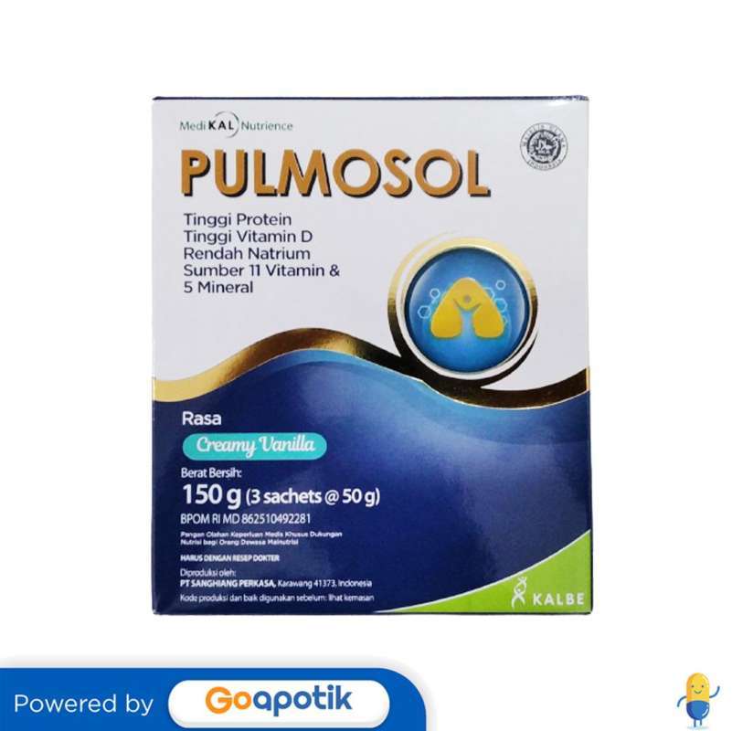 Jual Pulmosol Creamy Vanilla 50 Gram Box 3 Sachet (150 Gram) Di Seller ...