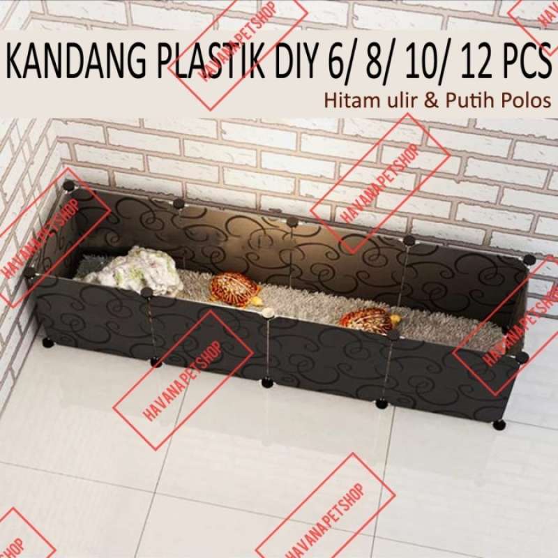 Promo KANDANG PLASTIK DIY 10 ATAU 12 PANEL Plastik, Hitam / Putih DIY ...