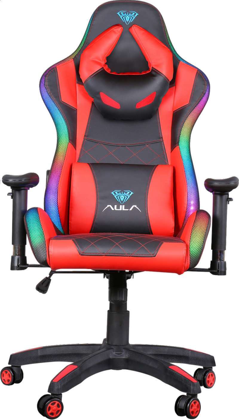 Jual Aula F8041 RGB Gaming Chair 2048 Pixel LED Kursi Gaming - Red di ...