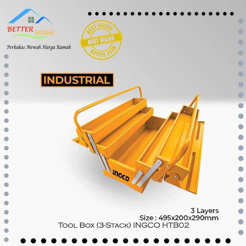 Promo Kotak Alat Perkakas Toolbox Besi Susun Tool Box (3-Stack) INGCO ...