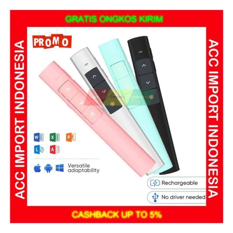 Promo Remote Presentasi Wireless Laser Power Pointer Presenter ...