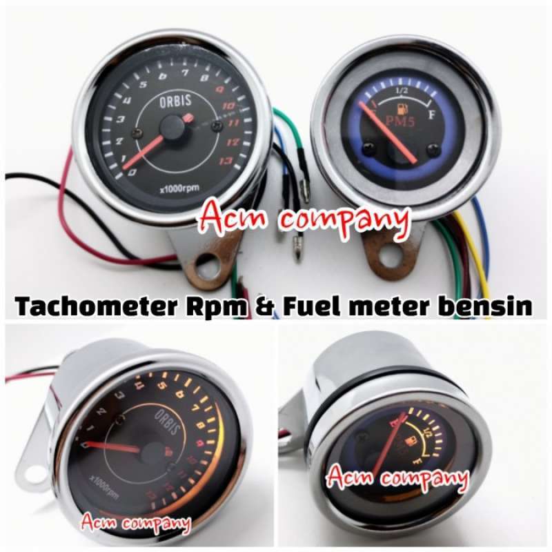 Jual Speedometer Spidometer Tachometer rpm Plus Fuel Meter Bensin Led ...