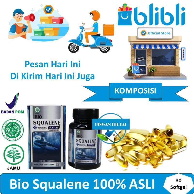 Promo Obat Darah Tinggi Lemes Herbal Bio Squalene 30 Softgel Asli ...