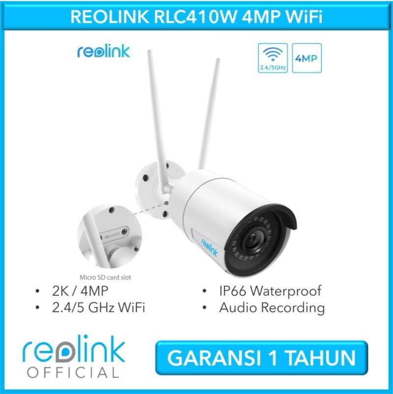 Promo Reolink Rlc 410W Dual Band Wifi Ip Camera 4Mp Outdoor Cctv ...