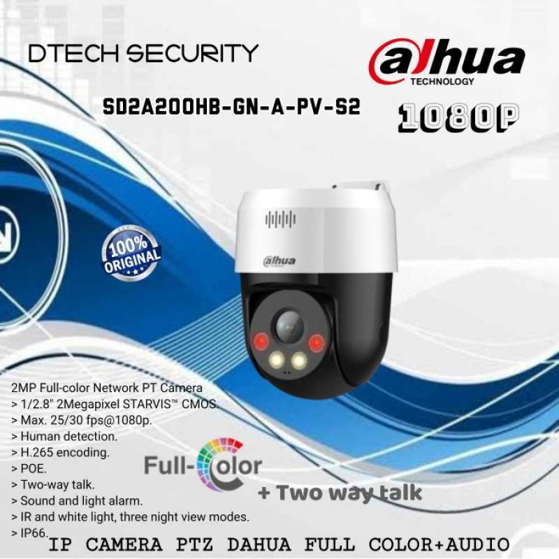Promo Ip Camera Dahua Ptz Full Color +Audio Sd2A200Hb-Gn-A-Pv Speedome Dahua Terbaru Diskon 33% ...