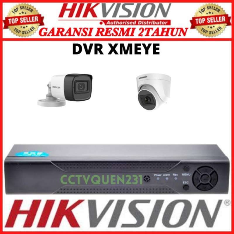 Promo Paket Cctv Hikvision 4 Channel 2 Kamera Dvr Xmeye 1080p 2mp ...