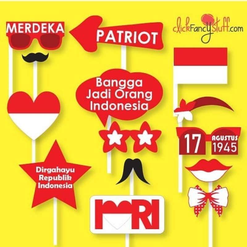 Jual Photobooth prop Republik Indonesia dekorasi Kemerdekaan RI 17 ...