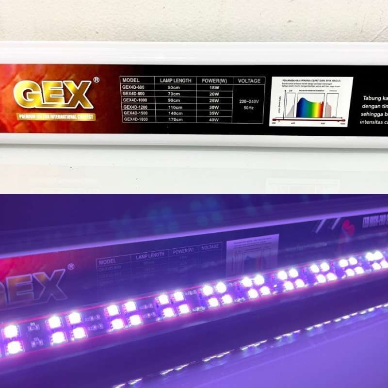 Promo LED AQUARIUM VIEW TANNING ARWANA SAKKAI PRO T8 GEX 4D 1000 16000K 25W Diskon 26% di Seller ...
