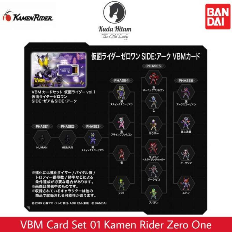 Jual Bandai Vital Bracelet Kamen Rider Vbm Card Set 01 Zero One ...