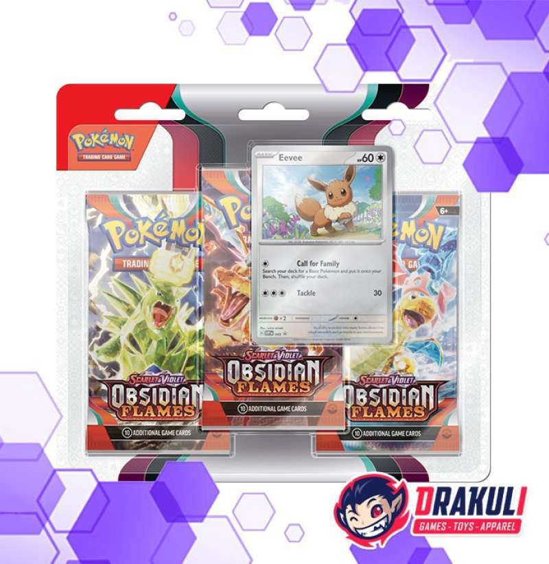 Jual TCG Pokemon Obsidian Flame SV3 3 Pack Booster Blister - Eevee di ...