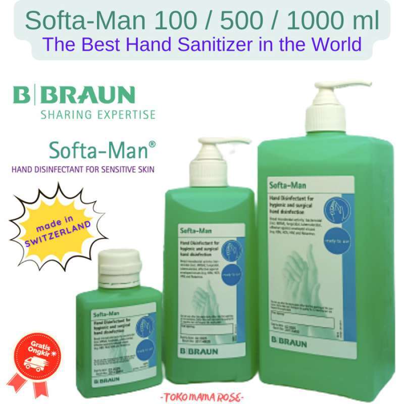 Jual Hand Sanitizer SoftaMan | 100 500 1000 ml| made by BBRAUN Switzerland di Seller TRASALE ...