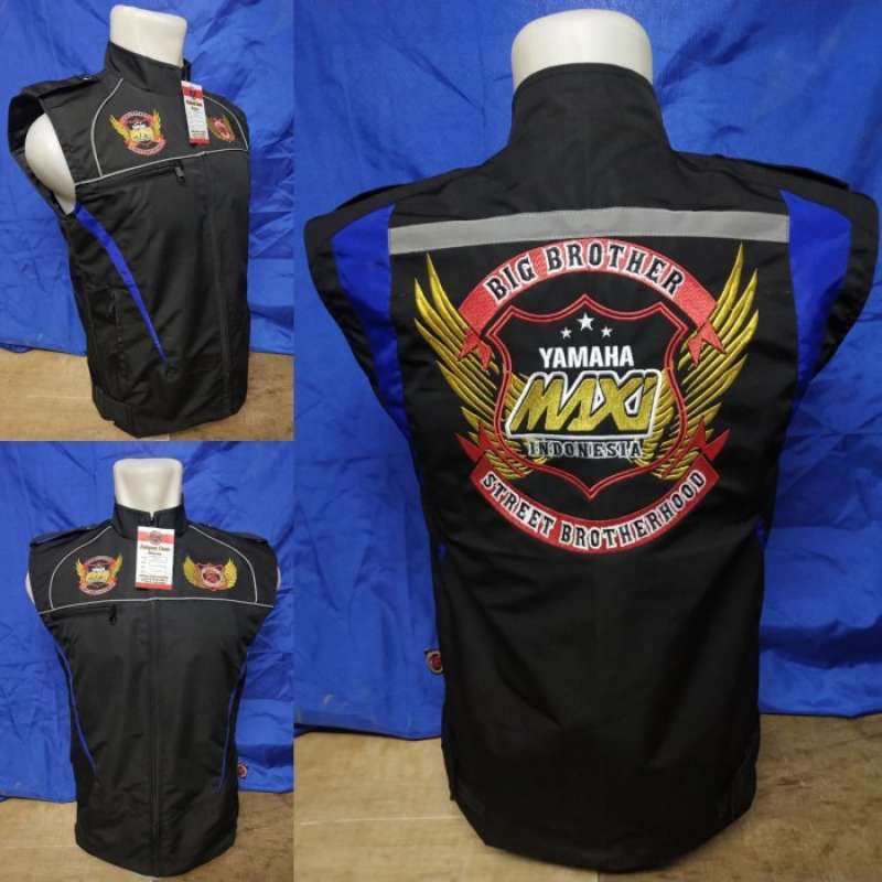 Jual Rompi Biker Rompi Motor Rompi Touring Yamaha Maxi Blackblue Di ...