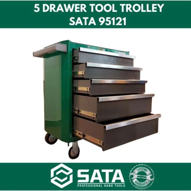 Jual Sata Toolbox Cabinet Tool Box Susun Trolly 5 Drawer 95121 Di ...