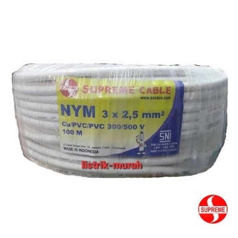 Promo NYM 3x2.5 mm2 Kabel Listrik 100Meter 100m Kawat Tunggal Sucaco ...
