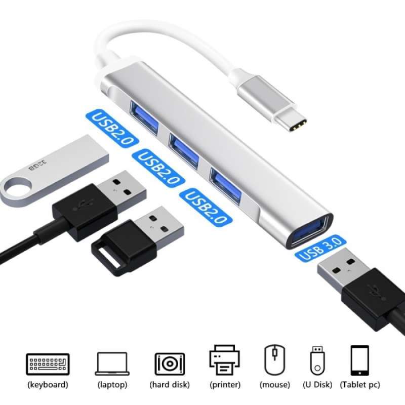 Promo Usb Hub 4 Port Usb Extension Usb 3.0 Support Pc Tablet Hp Diskon ...