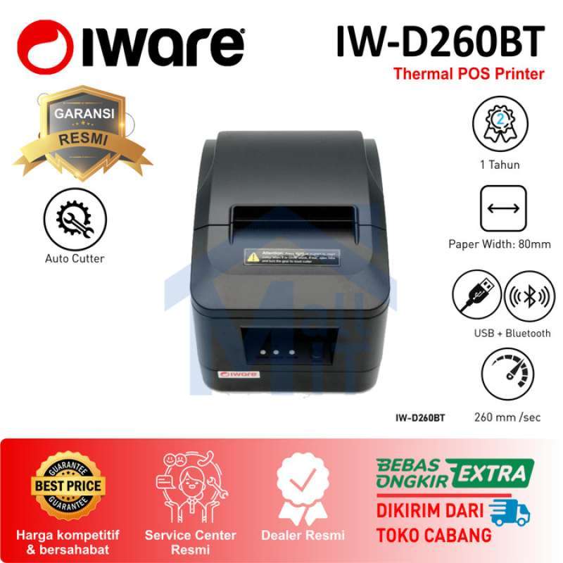 Promo JKT PRINTER KASIR THERMAL BLUETOOTH IWARE IW-D260BT IW D260BT ...