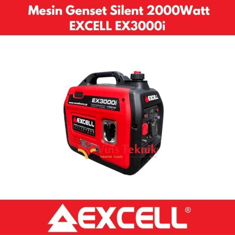 Promo Genset Silent 2000 Watt Generator Inverter Ex 3000 Excell Ex3000i ...