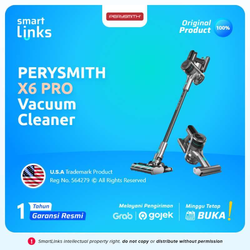 Promo Perysmith Xp6 Pro Cordless Vacuum Cleaner Portable Penyedot Debu ...