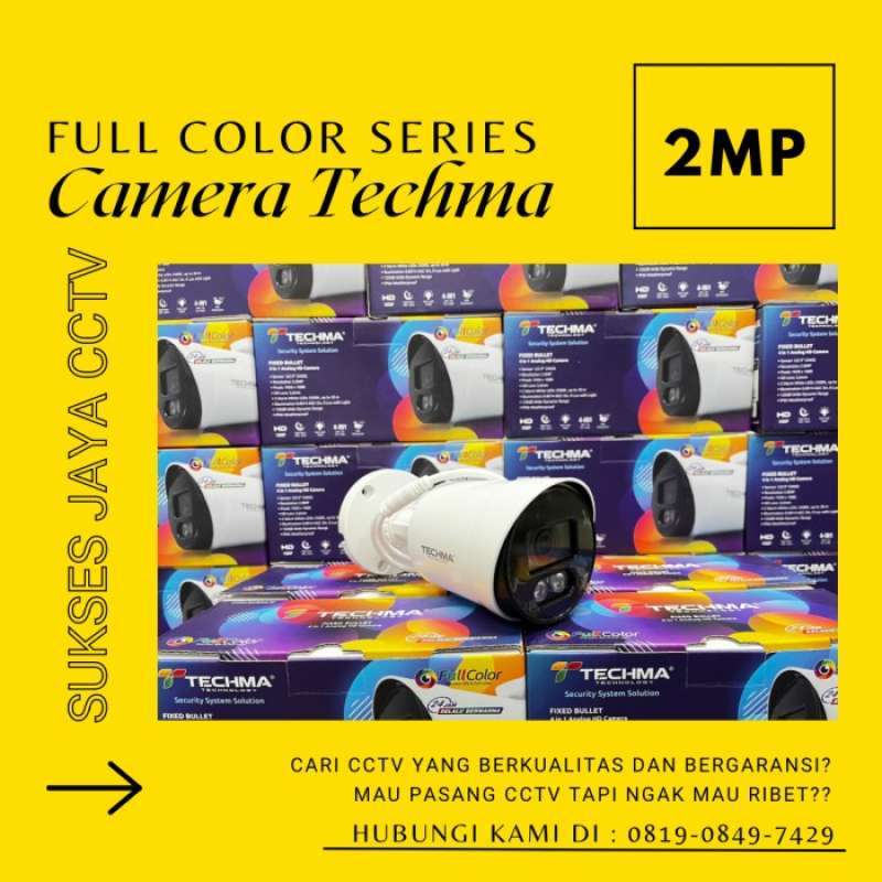 Promo Techma Kamera Cctv Outdoor Full Color Tcm-a1620fc 2mp Colorvu ...