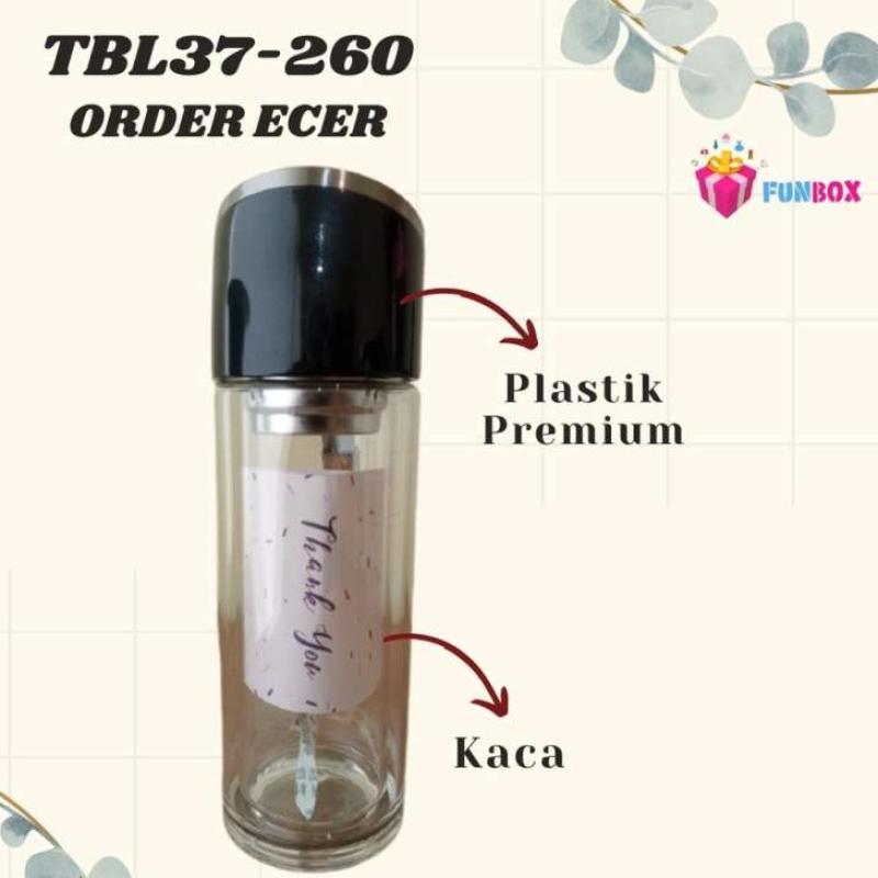 Jual Botol Minum 260ml, Botol Kaca, Borosilikat Tinggi dengan Lifting ...