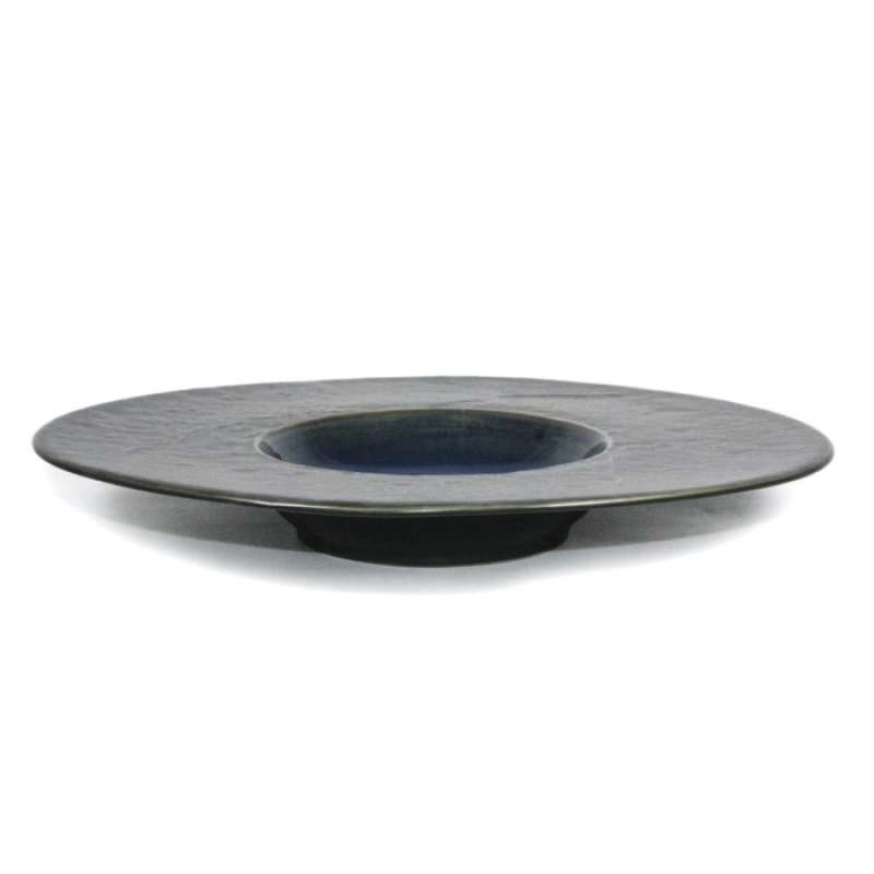 Promo Artisan Ceramic | Reactive Blue Ufo Serving Platter |piring ...