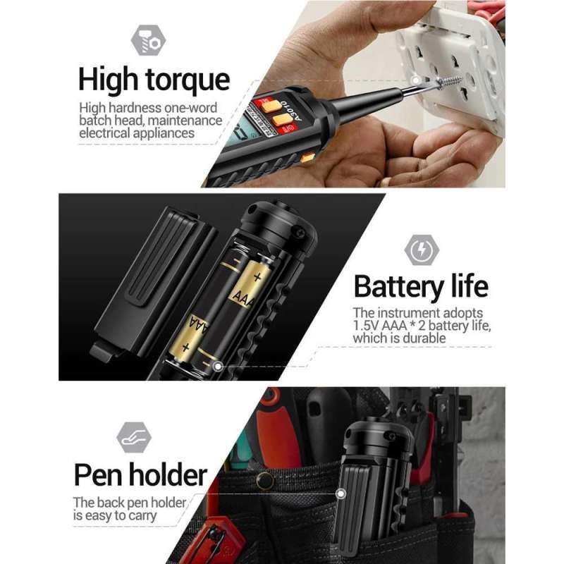 Jual Digital Multimeter Tespen 2in1 Tester Ac Voltage Ncv 4000 Count ...