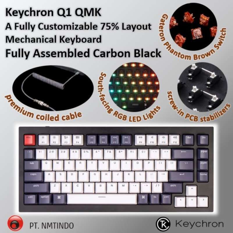Promo Keychron Q1 Fully Assembled Qmk Custom Mechanical Keyboard ...