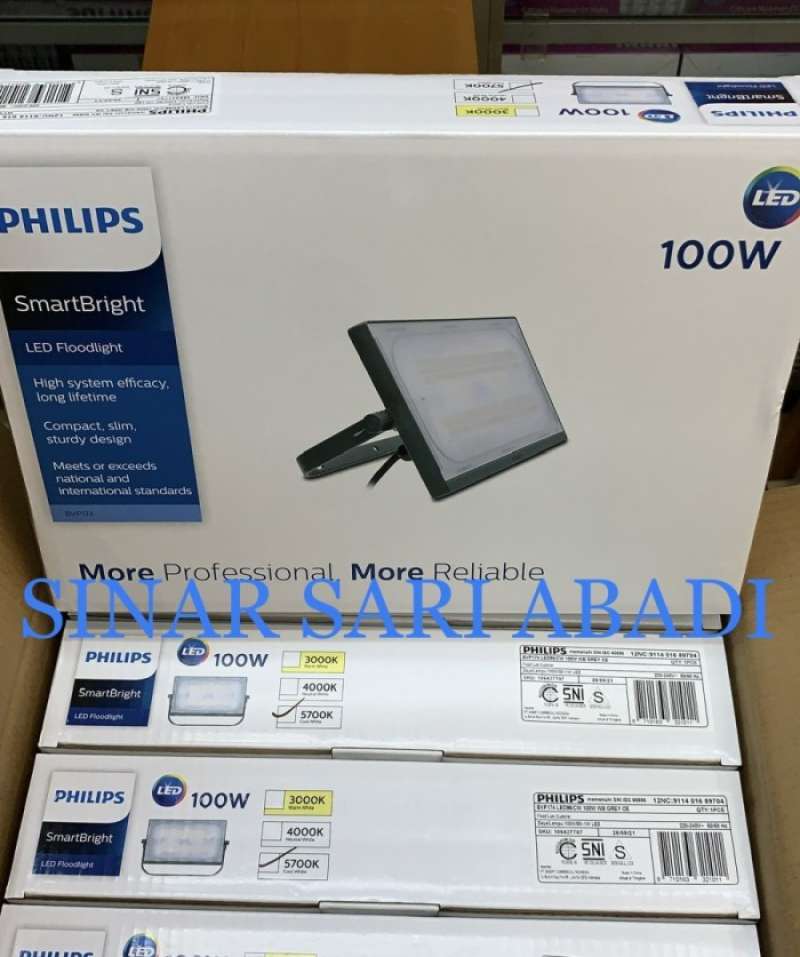Promo Lampu Sorot Led Philips Bvp174 100w/cw Floodlight 100 Watt ...