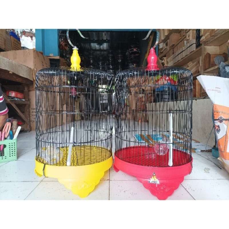 Promo Sangkar Besi Bulat Ukuran Medium Untuk Lovebird Kenari Parkit ...