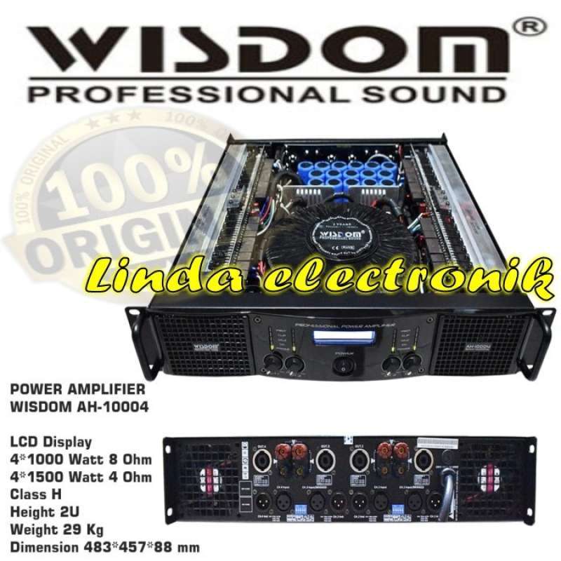 Promo Power Amplifier Wisdom Ah 10004 Ah10004 Class H 4 Channel ...