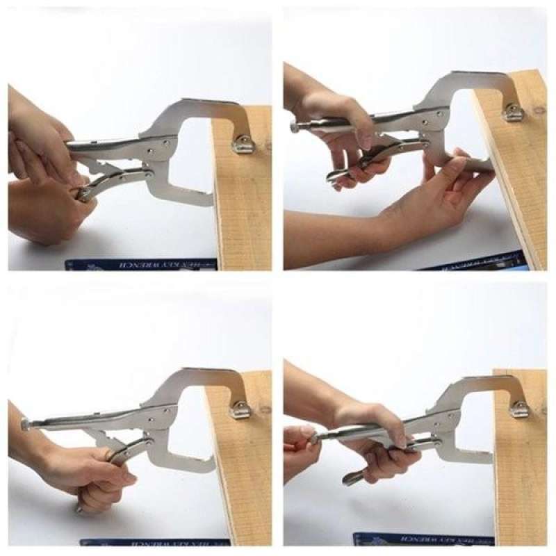 Jual Tang Jepit C Clamp Swivel Pad Lockgrip Penjepit Lasklip Pekerjaan ...