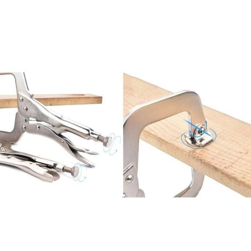 Jual Tang Jepit C Clamp Swivel Pad Lockgrip Penjepit Lasklip Pekerjaan ...