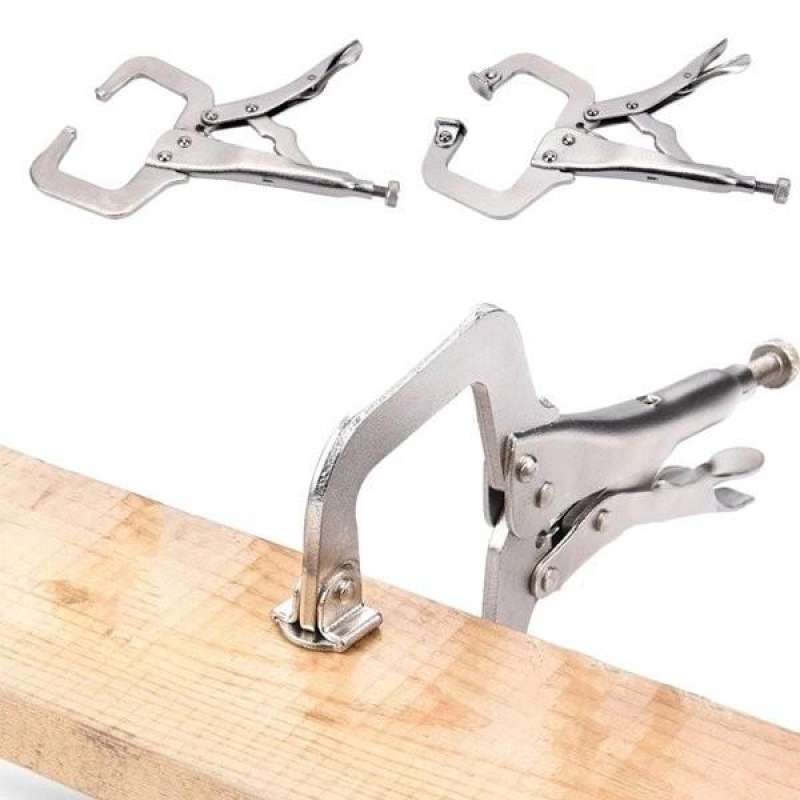 Jual Tang Jepit C Clamp Swivel Pad Lockgrip Penjepit Lasklip Pekerjaan ...
