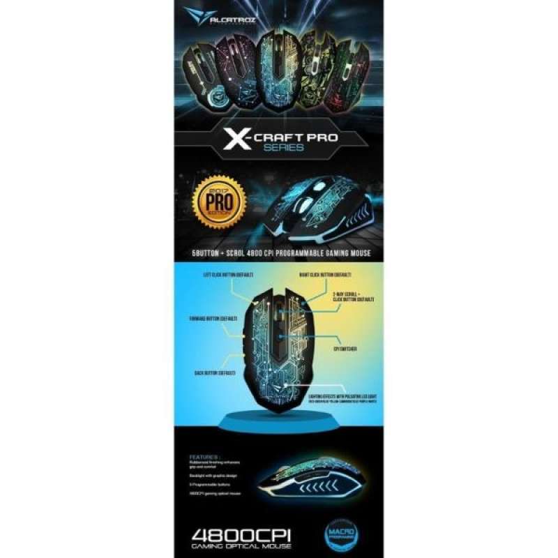 Jual Alcatroz X-craft Pro Quantum Z7000 Backlit - Gaming Mouse Di ...