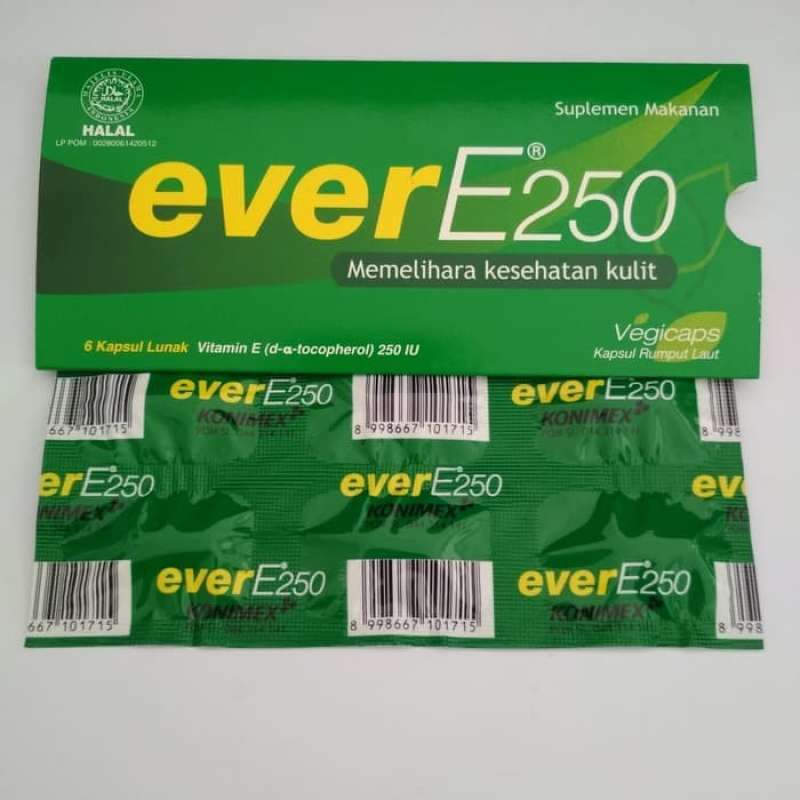 Jual Ever E 250 Suplemen / Vitamin E [Strip 6 Soft Capsule] Rumput Laut ...
