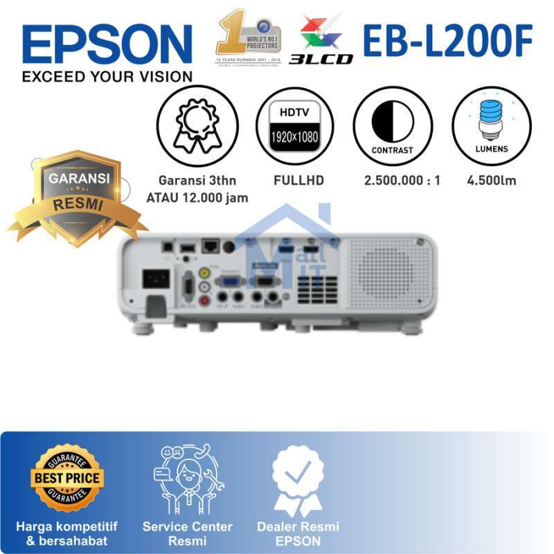 Jual Proyektor Epson Eb-l200f Ebl200f Eb L200f Fullhd Full Hd 4500 ...